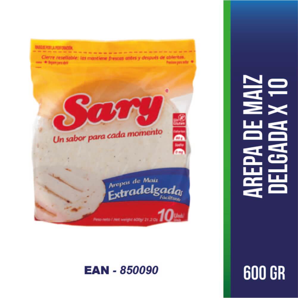 AREPAS DE MAIZ EXTRADELGADAS X10UND X600g - El zarzal