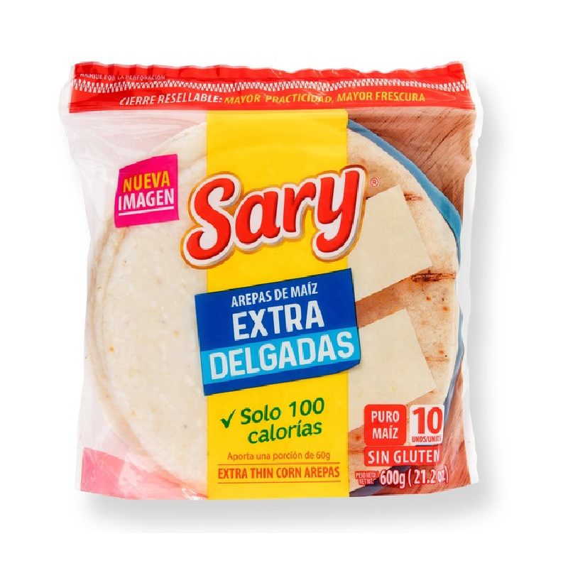 AREPAS DE MAIZ EXTRADELGADAS X10UND X600g - El zarzal